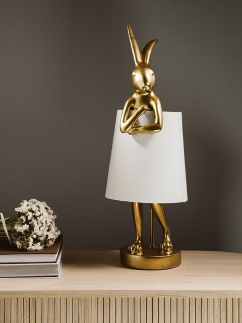 KARE lampa stołowa RABBIT 68 cm złota / biała | Dekoracje do domu ...